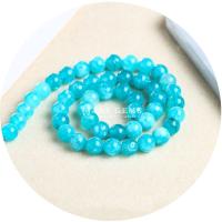 China Xinjiang Chalcedony Bead Strands 6mm Round Amazonite Color for Jewelry Making for sale