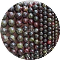 China Natural Ocean Jasper Dragon Blood Loose Beads 6mm Round Strand for Jewelry Making for sale