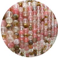 China Natural Black Stripe Rhodochrosite Gemstone Beads 6mm Round for Jewelry Making DIY Bracelets for sale