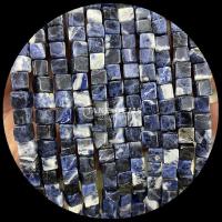China Natural Labradorite Blue Dot Loose Bead Strands 4mm 6mm 8mm Cube Square for Jewelry Making for sale