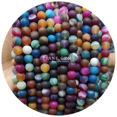 China Matte Agate Loose Beads 8mm Round for Jewelry Making DIY Crafts Bulk Wholesale for sale