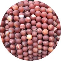 China Natural Red Stripe Sardonyx Agate Matte Round Loose Beads 6mm for Jewelry Making for sale