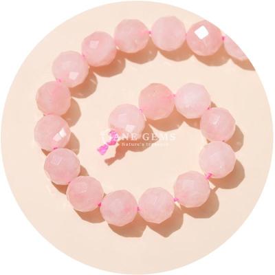 China Faceted Crystal Round Loose Beads 6mm 8mm for Jewelry Making DIY Bracelet Amethyst Rose Quartz for sale