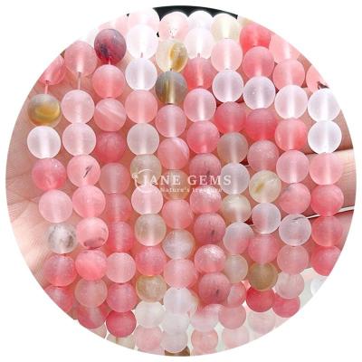 China Frosted Round Crystal Loose Beads 6mm 8mm for Jewelry Making DIY Crafts for sale