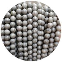 China Natural Purple Wood Grain Stone Loose Beads 8mm Round Gemstone for Jewelry Making DIY Crafts for sale