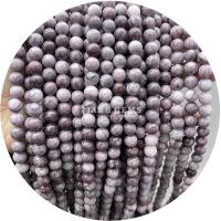 China Natural Purple Wood Grain Stone Loose Beads 8mm Round Gemstone for Jewelry Making DIY Crafts for sale