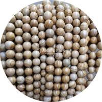 China Natural Wood Grain Stone Loose Beads 6mm Round Strand for Jewelry Making DIY Crafts for sale