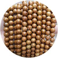 China Natural Wood Grain Stone Loose Beads 6mm Round Strand for Jewelry Making DIY Crafts for sale