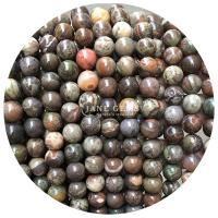 China Natural Wood Grain Stone Loose Beads 6mm Round Strand for Jewelry Making DIY Crafts for sale