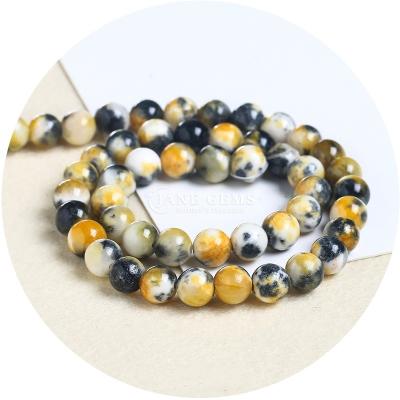 China Persian Jade Loose Beads 8mm Round Stone Strings for Jewelry Making DIY Bracelet Craft for sale