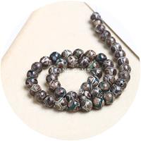 China Agate Round Shape Brown Football Dzi Beads 8mm for Jewelry Making DIY Crafts for sale