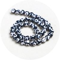 China Agate Round Shape Brown Football Dzi Beads 8mm for Jewelry Making DIY Crafts for sale