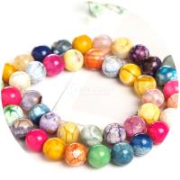 China Natural Ice Agate Loose Beads 4mm to 10mm Round Shape for Jewelry Making for sale