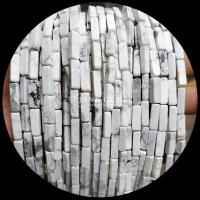 China Natural Gemstone Bead Rectangle Shape Lemon Jade Howlite Loose Strands for DIY for sale