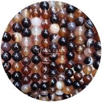 China Natural Round Agate Gemstone Loose Beads 4mm 6mm 8mm 10mm for Crystal Healing Jewelry for sale