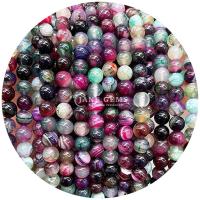 China Natural Round Agate Gemstone Loose Beads 4mm 6mm 8mm 10mm for Crystal Healing Jewelry for sale
