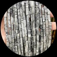 China Natural Purple Chalcedony Map Jasper Rectangle Gemstone Beads 4x13mm for DIY Jewelry Making for sale