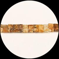 China Natural Amazonite Picture Jasper Cube Gemstone Bead Strands 10 Strands for Jewelry Making for sale