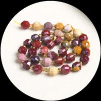 China Natural Olive Shape Faceted Gemstone Beads 6mm Loose Strands Red Jasper Mookite for DIY Jewelry Making for sale