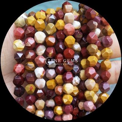 China Natural Diamond Shape Gemstone Loose Bead Strands 6/8/10mm for DIY Jewelry Making for sale