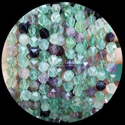 China Natural Fluorite Lapis Lazuli Faceted Gemstone Beads 6mm 8mm 10mm Loose Strands for DIY Jewelry Making for sale