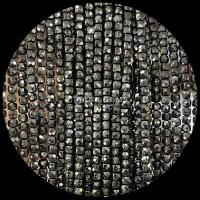 China Natural Golden Obsidian Square Gemstone Beads 2mm Loose Strands for Jewelry Making for sale