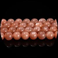 China Assorted Various Round Shape Silver Obsidian Sunstone Natural Polished Stone Bead for sale