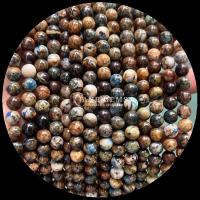 China Assorted Various Round Shape Silver Obsidian Sunstone Natural Polished Stone Bead for sale
