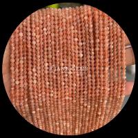 China Natural Pink Aventurine Sunstone Gemstone Beads 3mm Square Loose Bead Strands for DIY Jewelry for sale