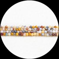 China Natural Round Gemstone Beads 3mm Agate Rhodonite Snowflake Obsidian for DIY Jewelry Making for sale