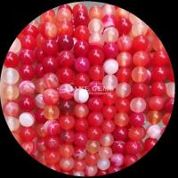 China Natural Round Agate Loose Bead Strands 8mm Multi Color Stripped Gemstone for DIY Jewelry Making for sale