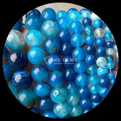 China Striped Agate Beads Gemstone Beads 8mm for Jewelry Making DIY Craft for sale