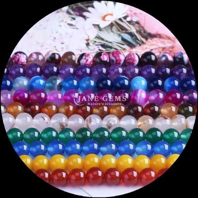 China Natural Gemstone Beads 8mm Round for DIY Jewelry Making Healing Energy Wholesale for sale