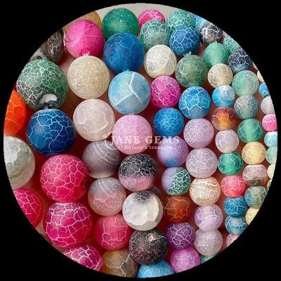 China Natural Agate Beads 8mm Round Multi Color Gemstone Loose Strands for DIY Jewelry Making for sale
