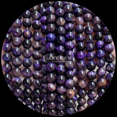 China Natural Tiger's Eye Round Gemstone Beads 8mm Loose Strands for DIY Jewelry Making Polished for sale