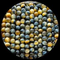 China Natural Tiger's Eye Round Gemstone Beads 8mm Loose Strands for DIY Jewelry Making Polished for sale