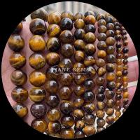 China Natural Tiger Eye Gemstone Beads 8mm Round Shape Loose Bead Strands for DIY Jewelry Making for sale