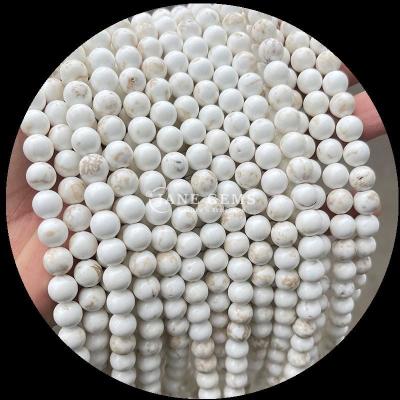 China 8mm Round Natural Gemstone Beads Multi Color Howlite African Turquoise for DIY Jewelry Making for sale