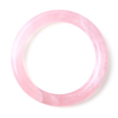 China Natural Rose Quartz Crystal Polished Stone Bangle Jewelry Round 10 Strands for Birthday Gift for sale