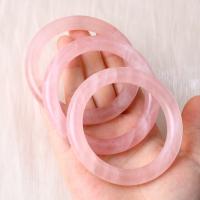 China Natural Rose Quartz Crystal Polished Stone Bangle Jewelry Round 10 Strands for Birthday Gift for sale