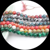 China Natural Round Malachite Gemstone Beads 8mm for DIY Jewelry Making Wholesale for sale