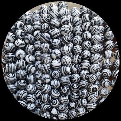 China Natural Round Malachite Gemstone Beads 8mm for DIY Jewelry Making Wholesale for sale
