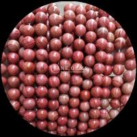 China Round Shape Gemstone Beads Wood Pattern Loose Bead Strands for Bracelet Handmade Decorations for sale