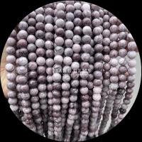 China Round Shape Gemstone Beads Wood Pattern Loose Bead Strands for Bracelet Handmade Decorations for sale