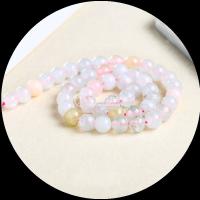 China Natural Round Chalcedony Loose Bead Strands 8mm Assorted Colors for DIY Jewelry Making for sale