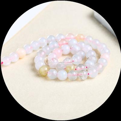 China Natural Round Chalcedony Loose Bead Strands 8mm Assorted Colors for DIY Jewelry Making for sale