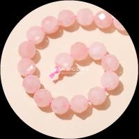China Natural Rose Quartz Clear Quartz Round Faceted Loose Beads 8mm for DIY Jewelry Making for sale