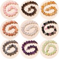 China Natural Citrine Strawberry Quartz Faceted Round Loose Bead Strands 8mm Multi-Color for DIY Jewelry Making for sale