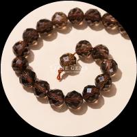 China Natural Citrine Strawberry Quartz Faceted Round Loose Bead Strands 8mm Multi-Color for DIY Jewelry Making for sale