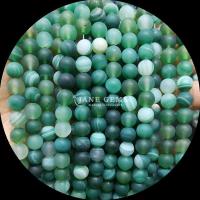 China 8mm Natural Banded Agate Frosted Gemstone Beads Round Loose Strands for DIY Jewelry Making for sale